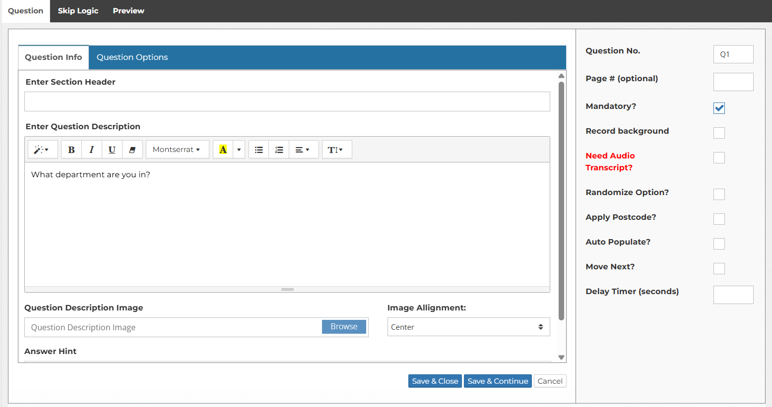 Multiple Choice – Single Answer – eRaay Support Center